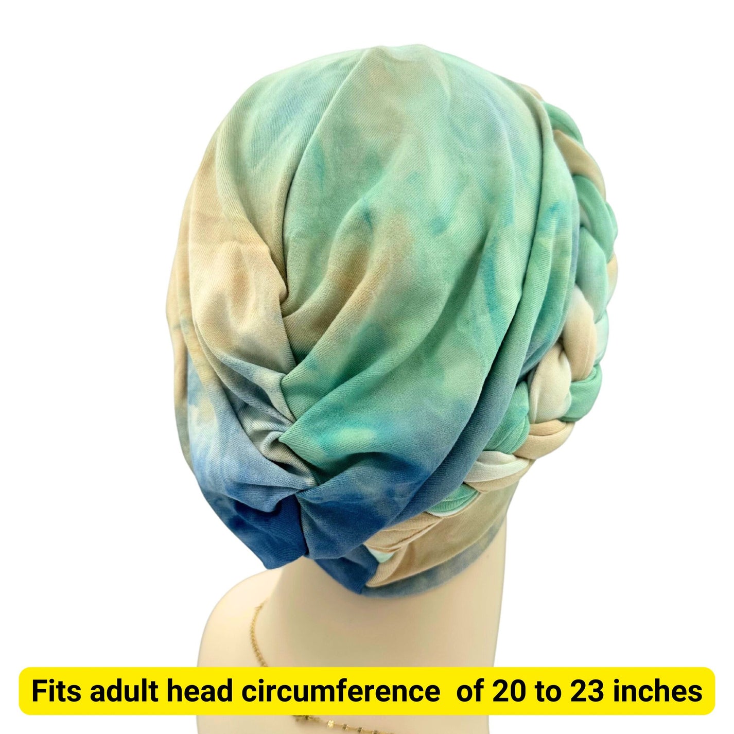 Tie-dye Style Braided Chemo Hat-pearlachemomerch-Pre-tied Cancer Cap ...